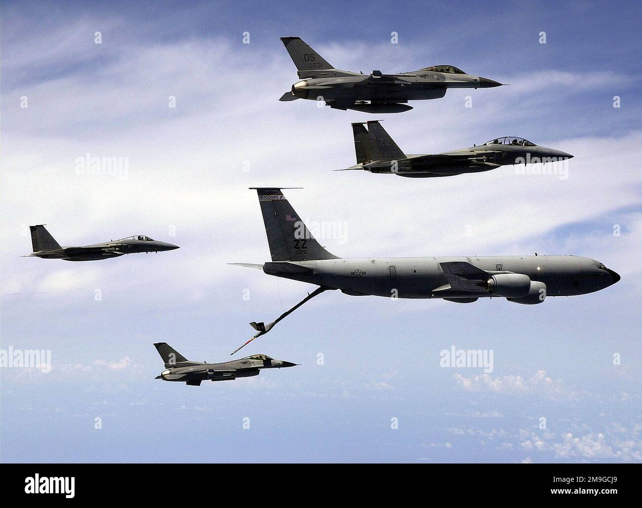 18th Wing Commander, Brigadier General Gary North, flies lead in a F ...