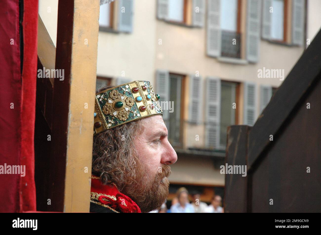 Medieval Pageant, King shot Stock Photo - Alamy