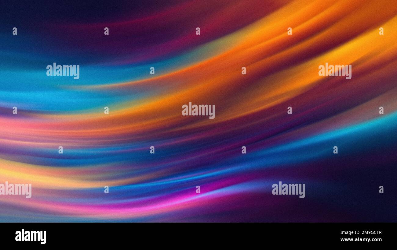Abstract background vibrant color gradient wave, dark grainy textured poster, blue orange purple ...