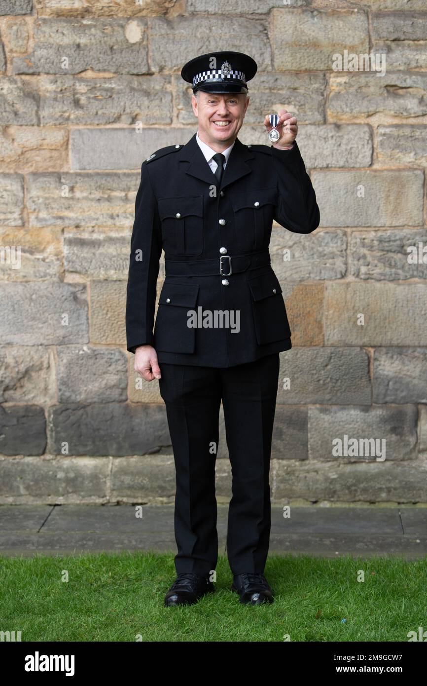 Constable Stephen Tanner after receiving The Queen's Police Medal ...