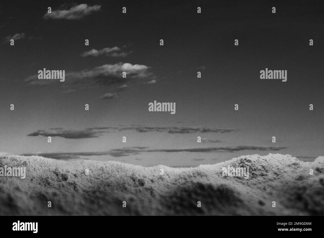 Black and white sky. Dramatic clouds. Horror. Background, banner ...