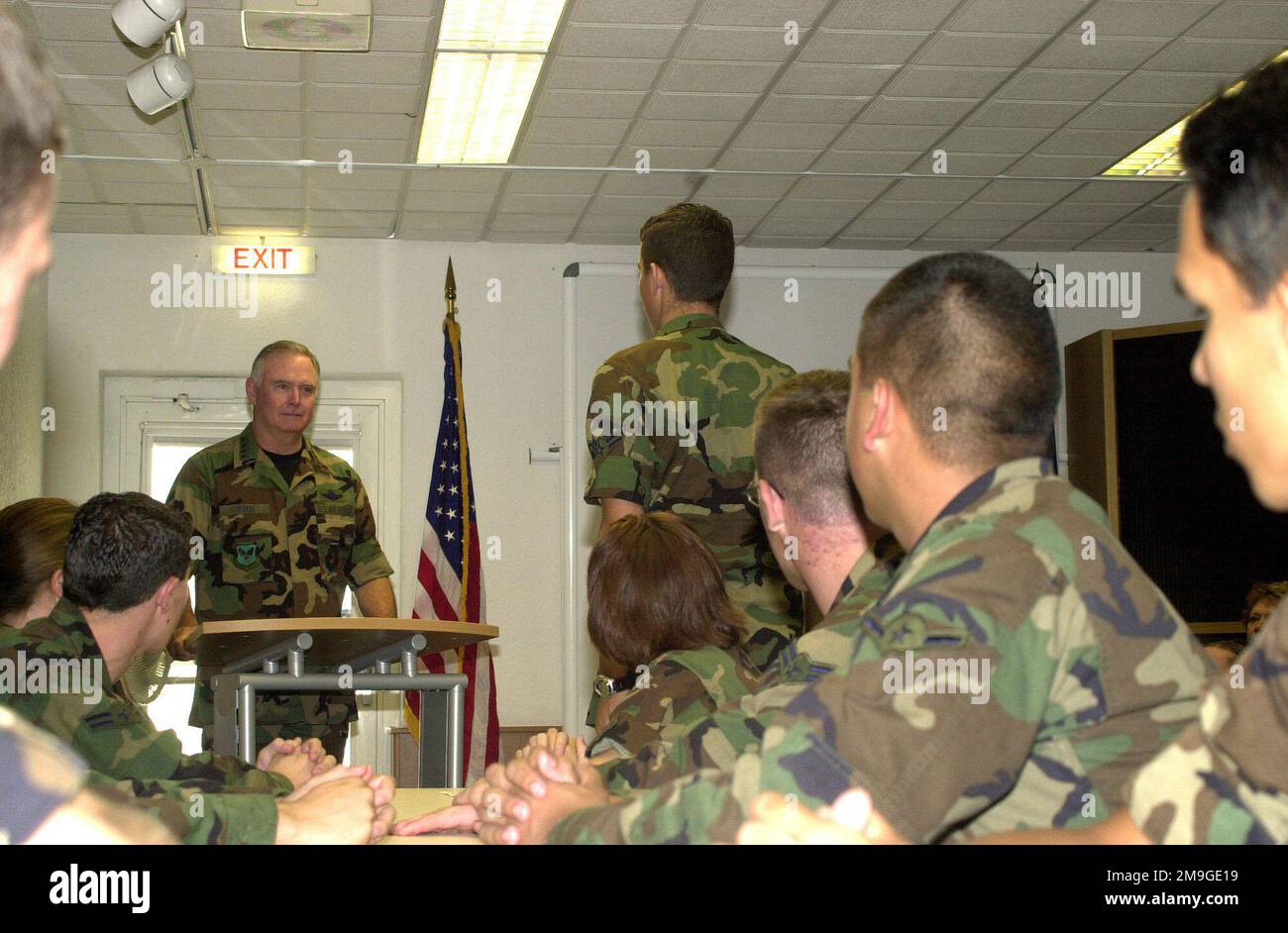 General Michael E. Ryan, Air Force CHIEF of STAFF, fields a question ...