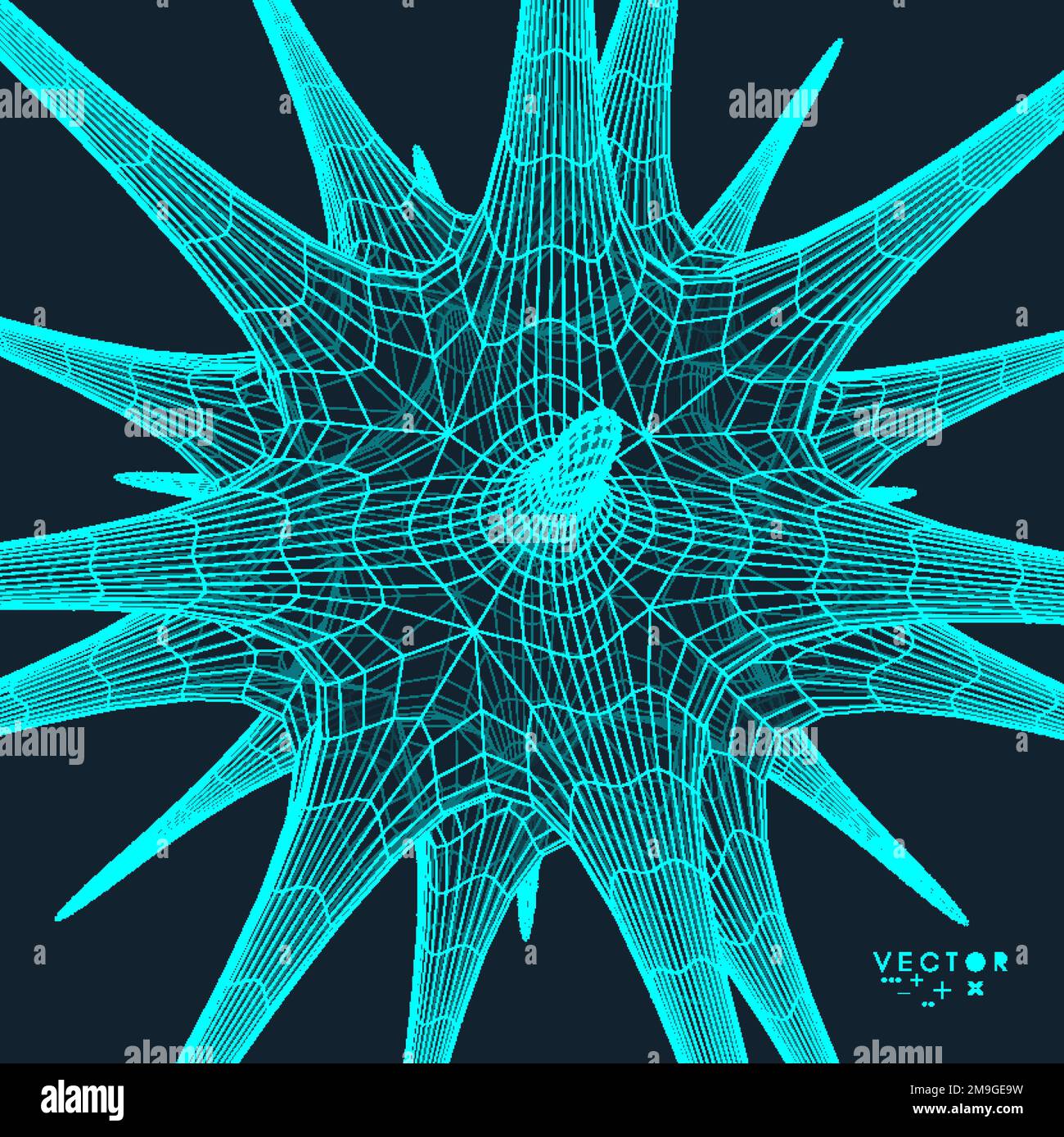 Connection structure. 3d abstract vector illustration for science and ...