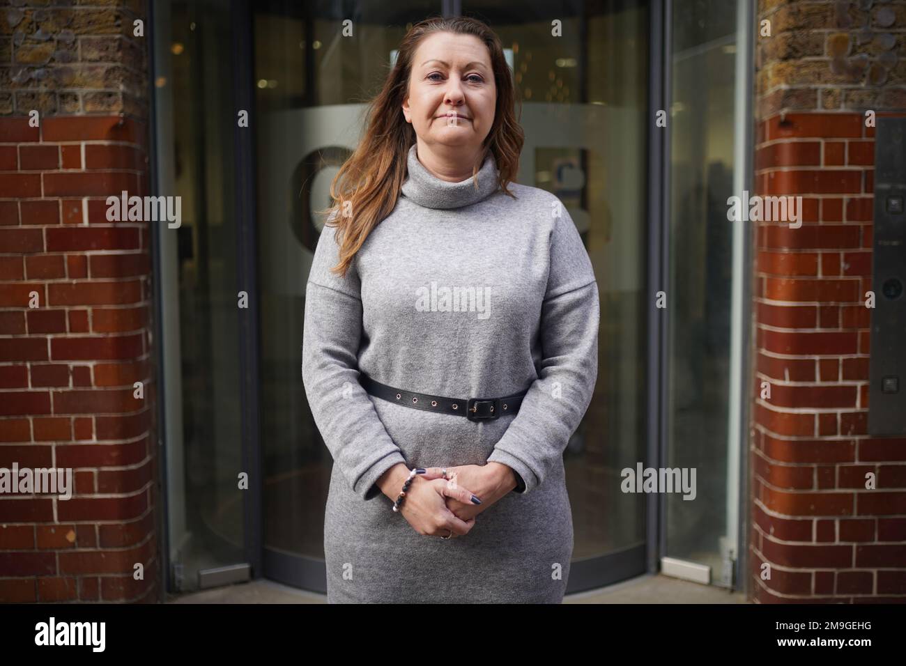 GMB National Secretary Rachel Harrison after speaking to the media ...