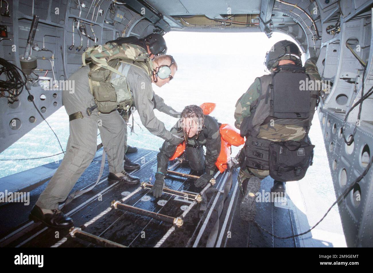 An aircrew member from the 128th Air Refueling Wing, General Mitchell ...