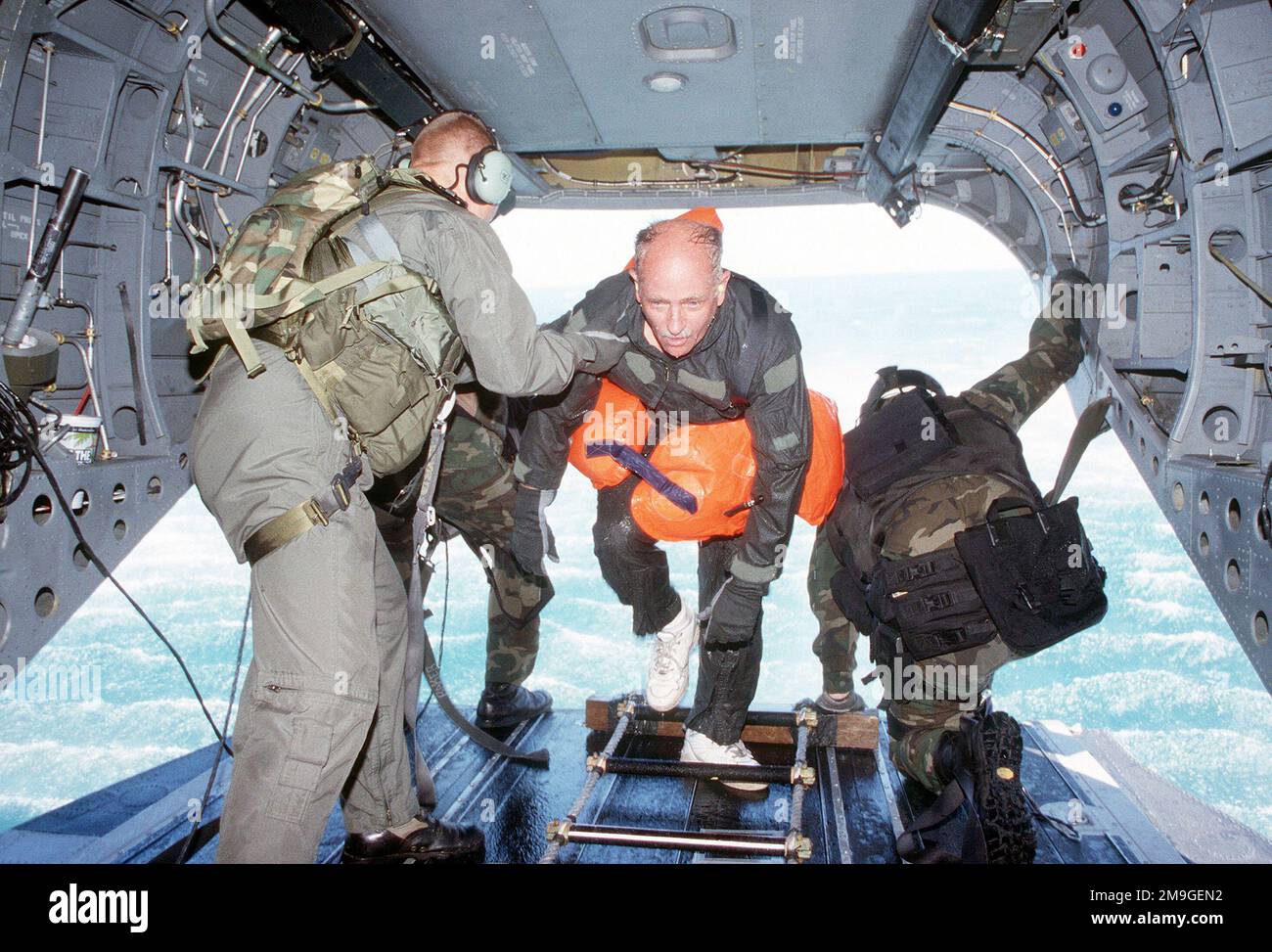 An aircrew member from the 128th Air Refueling Wing, General Mitchell ...
