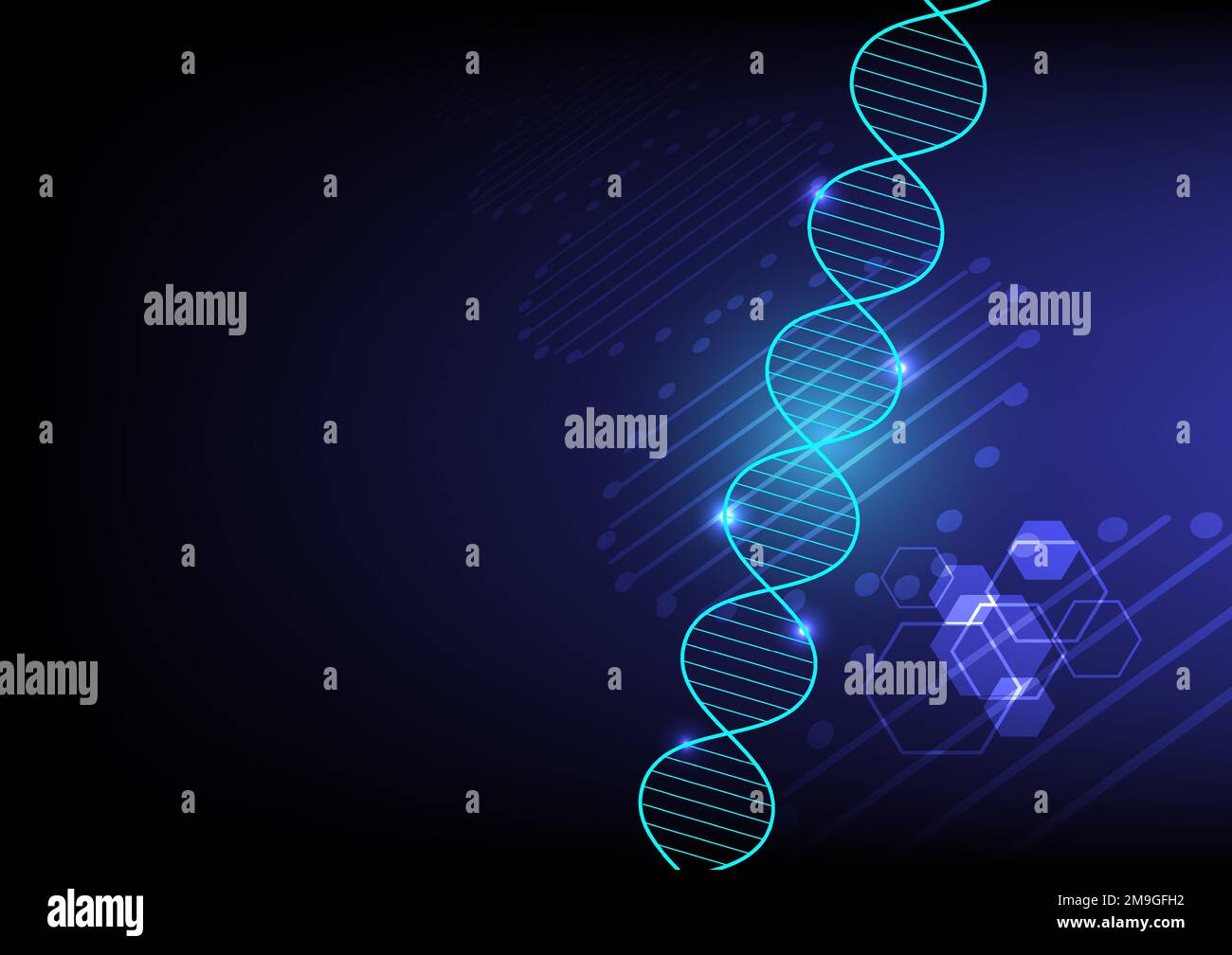 Abstract DNA design on technology background. Vector illustration Stock ...