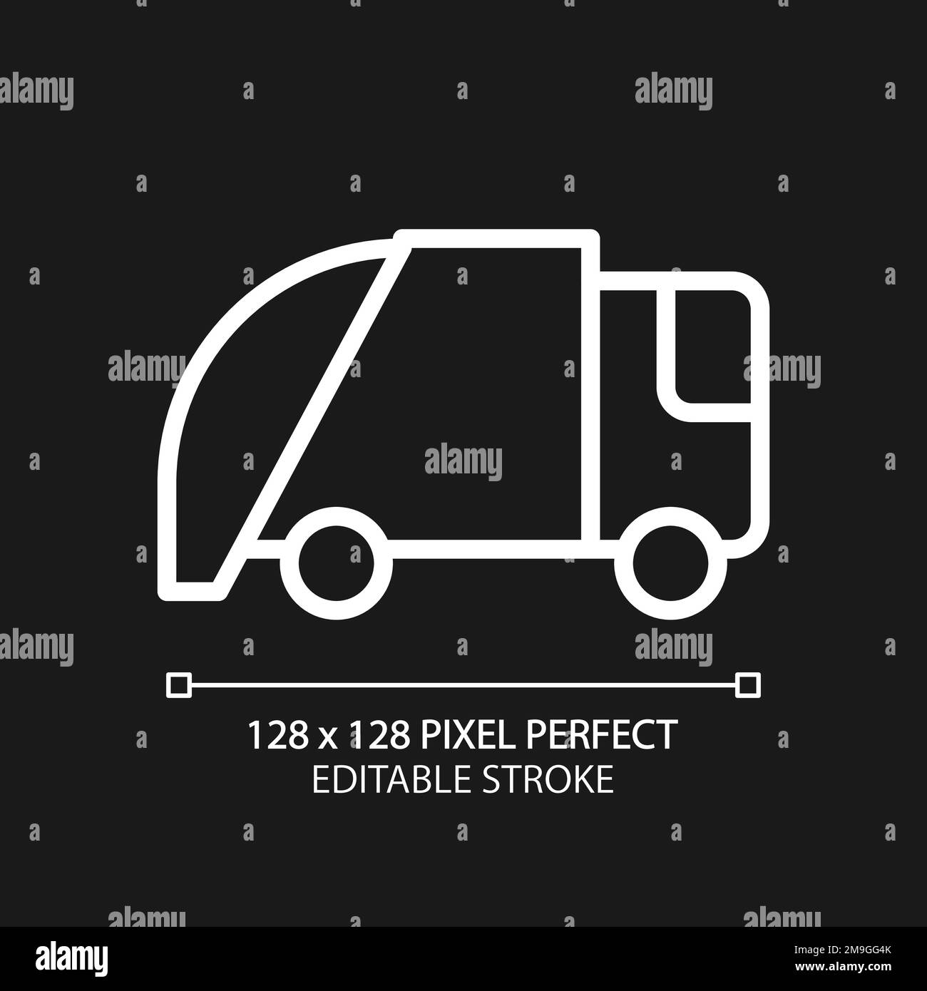 Waste disposal pixel perfect white linear icon for dark theme Stock ...