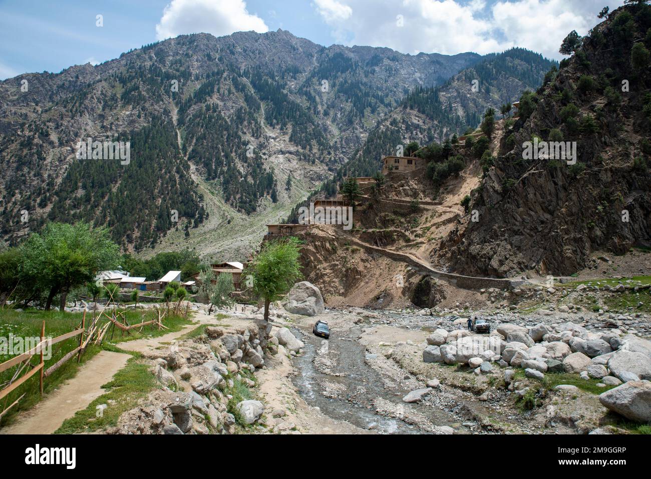 View of Shaikhanandah village, Bumburet Valley, Pakistan Stock Photo ...