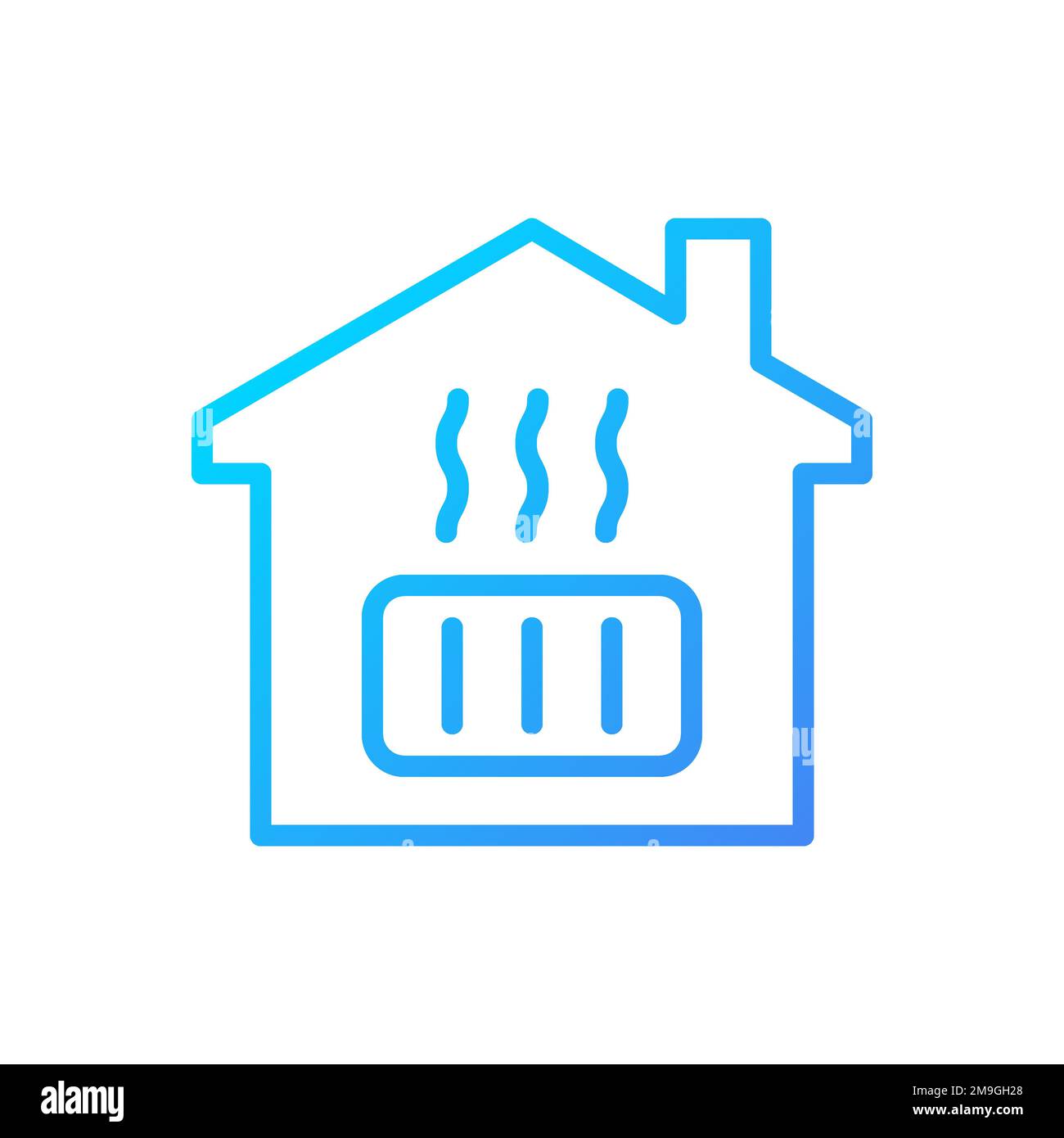 Central heating pixel perfect gradient linear vector icon Stock Vector ... Central heating pixel perfect gradient linear vector icon Stock Vector ...