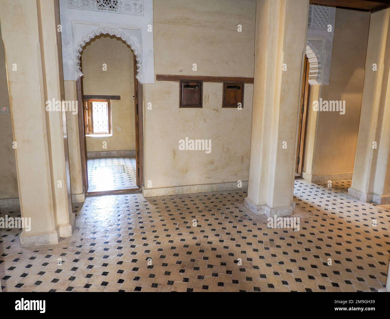 View of the Al-Attarine Madrasa in Fes, Morocco Stock Photo - Alamy