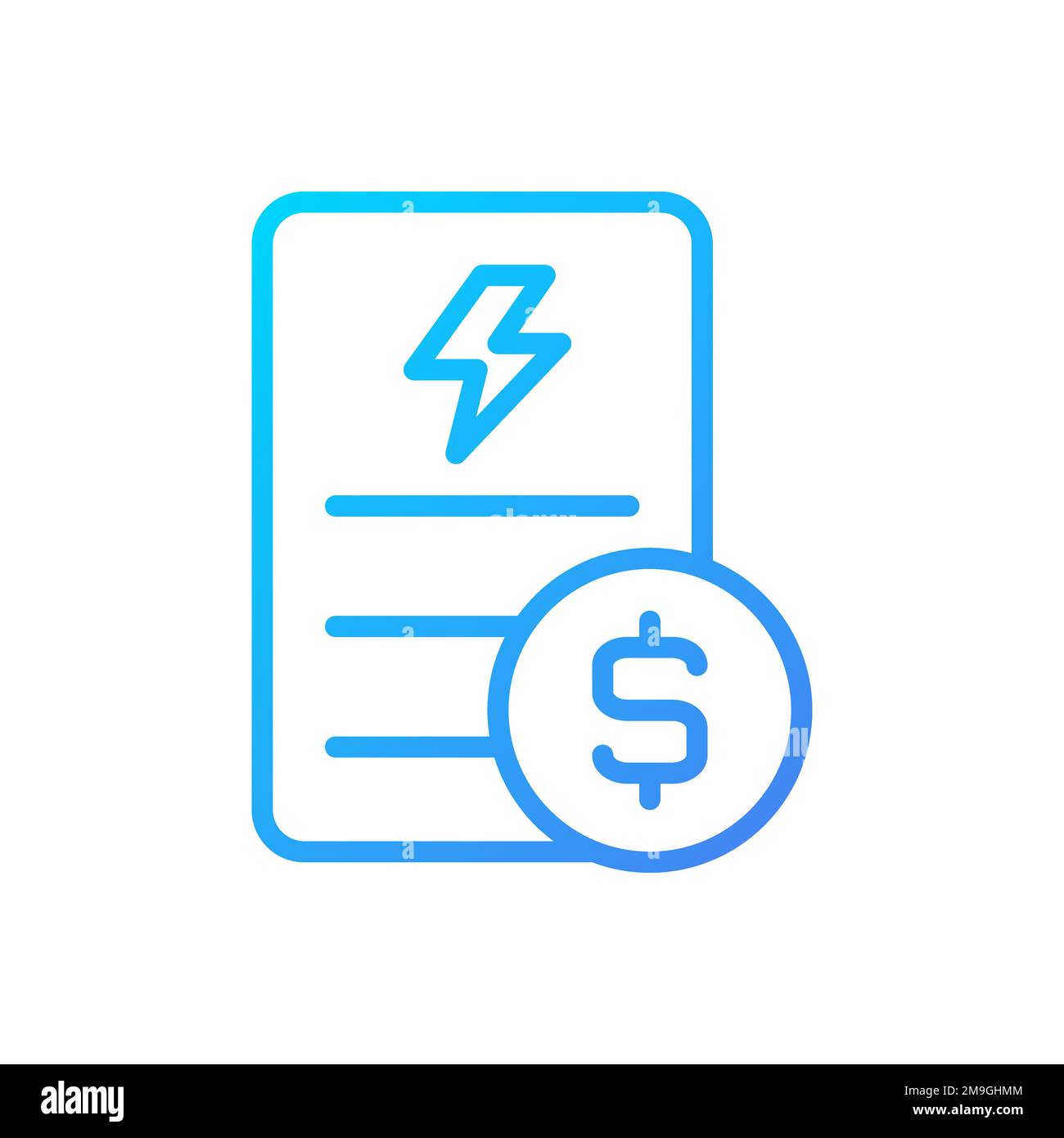 Electricity bill pixel perfect gradient linear vector icon Stock Vector Image & Art - Alamy