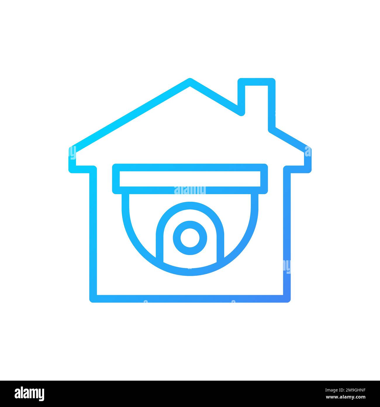 Blue image cctv camera Stock Vector Images - Alamy