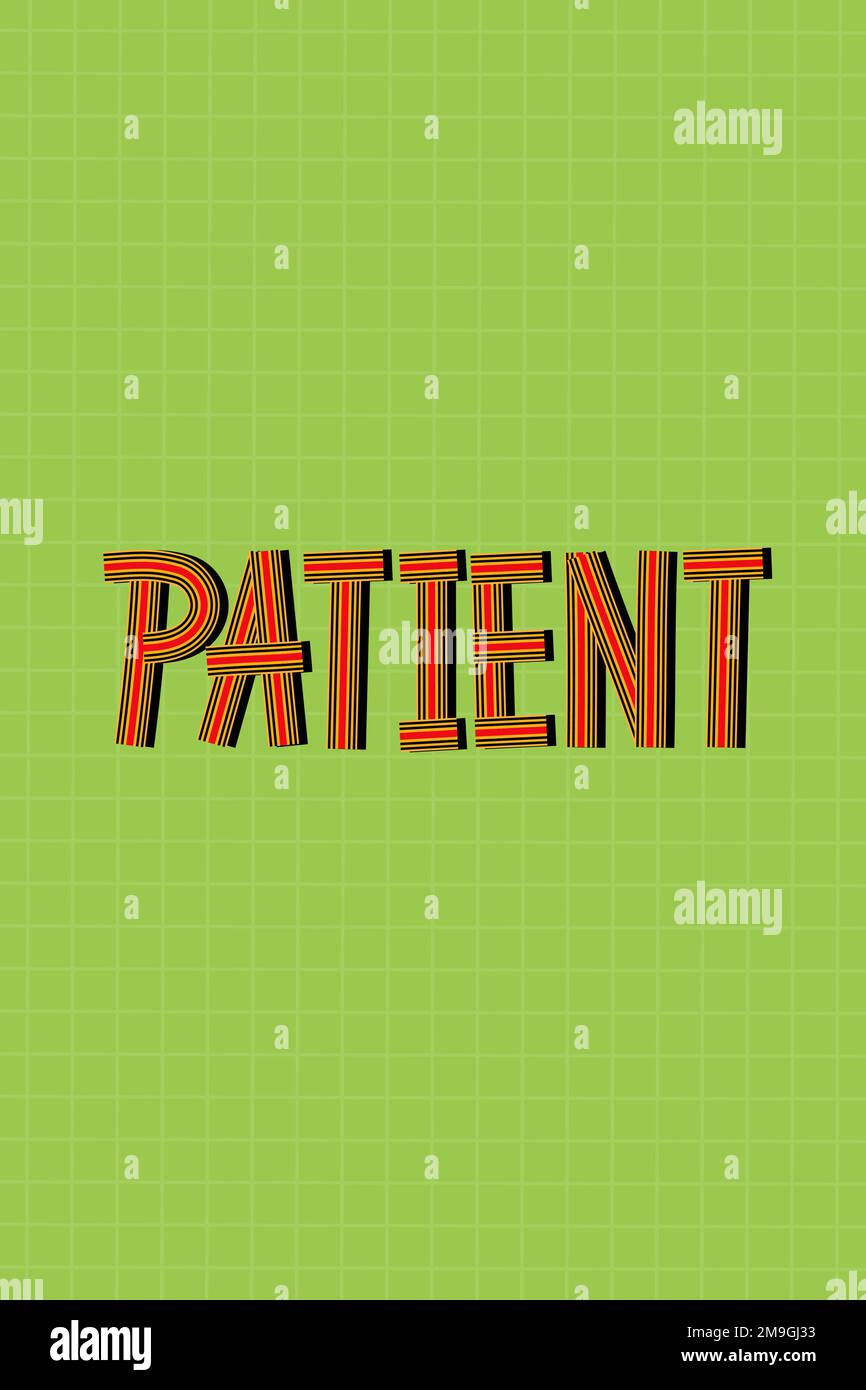 Patient line font retro calligraphy lettering hand drawn Stock Vector ...