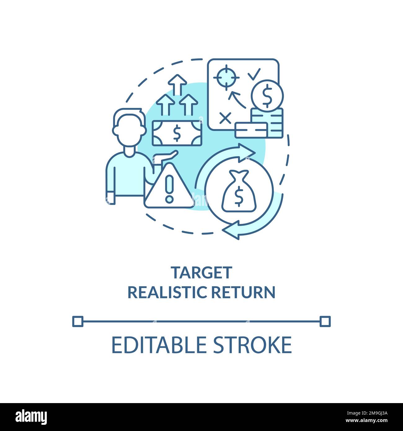 Target realistic return turquoise concept icon Stock Vector Image & Art ...