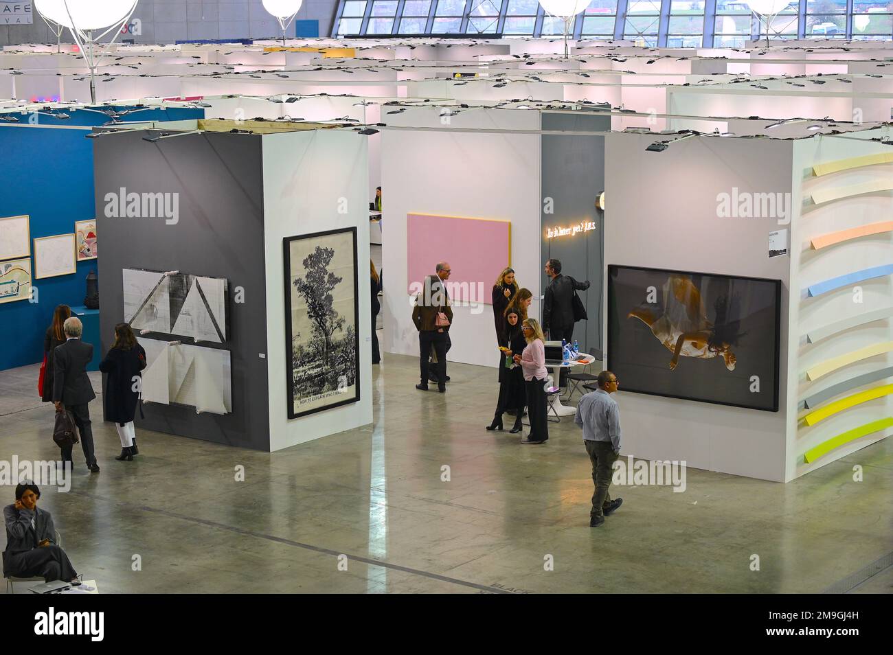 Modern art pieces at Artissima vernissage of main exhibition fair for ...