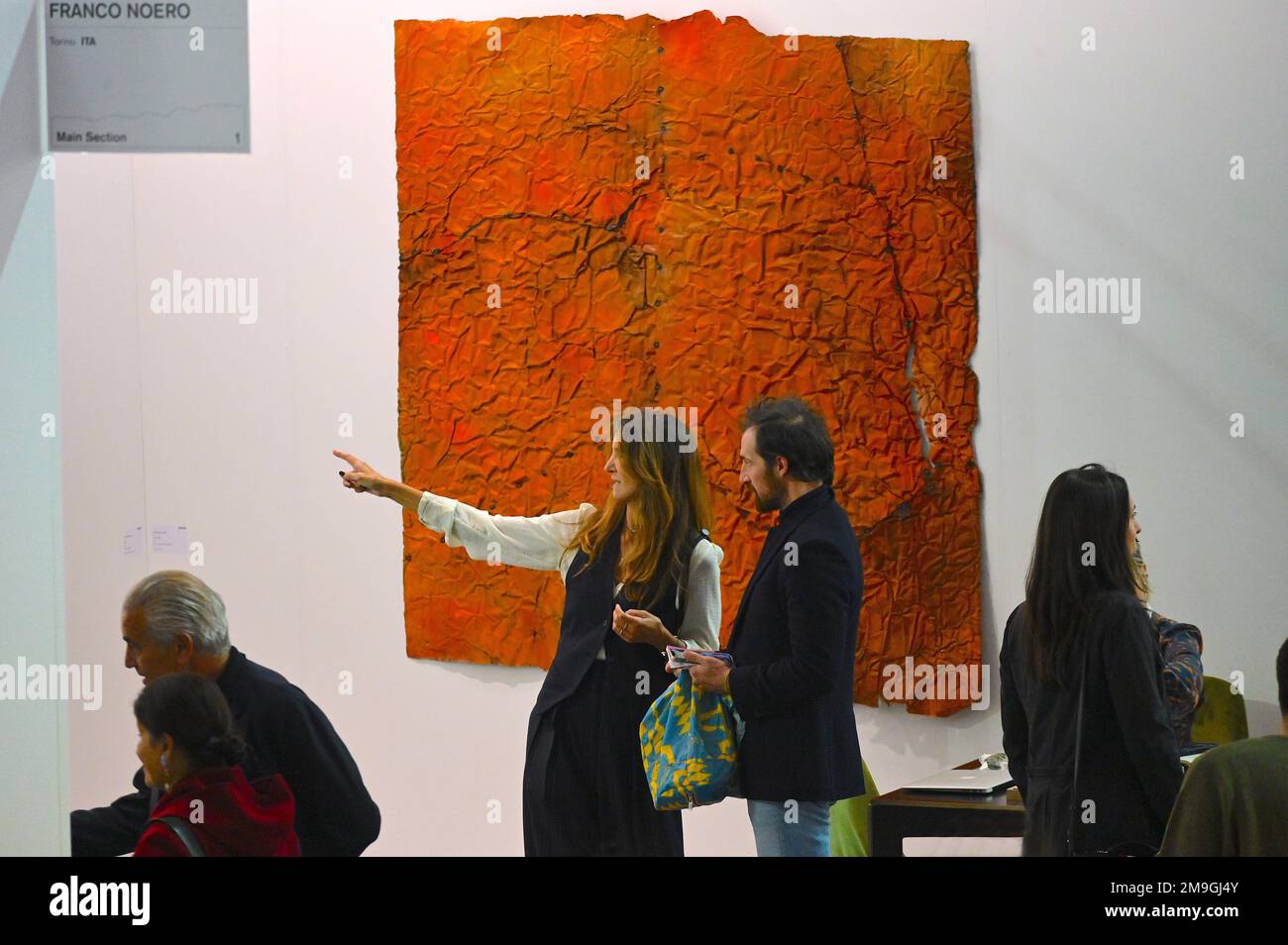 Guests watching sculptures at Artissima vernissage of main exhibition ...