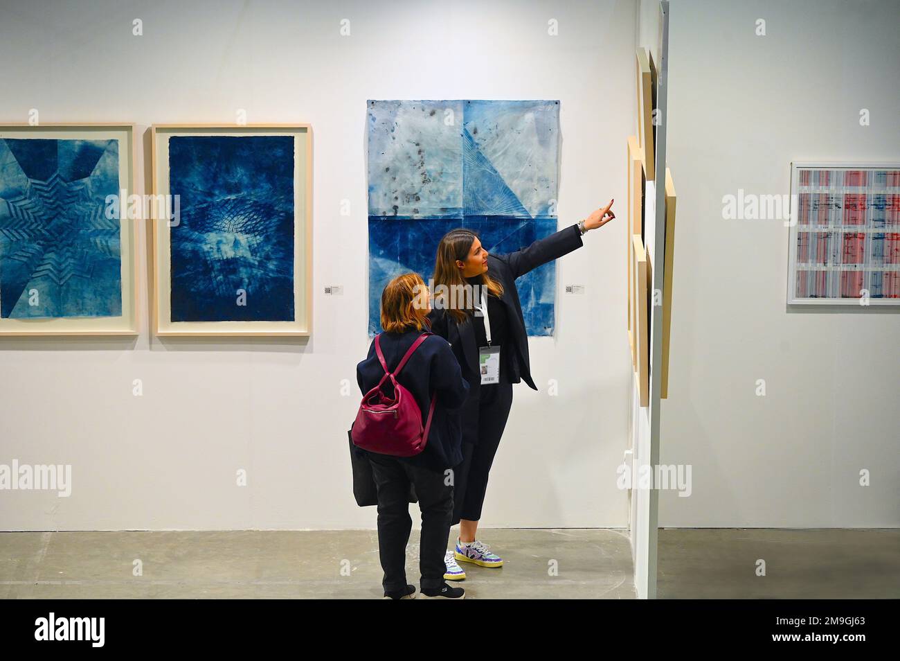 Contemporary art pieces at Artissima vernissage of main exhibition fair ...