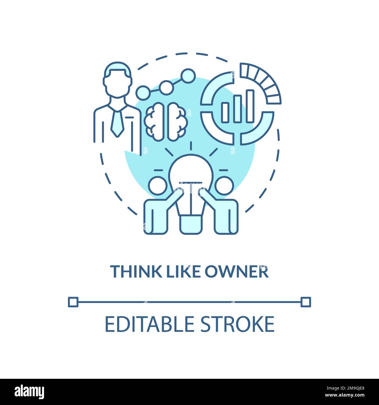 Think like owner turquoise concept icon Stock Vector Image & Art - Alamy