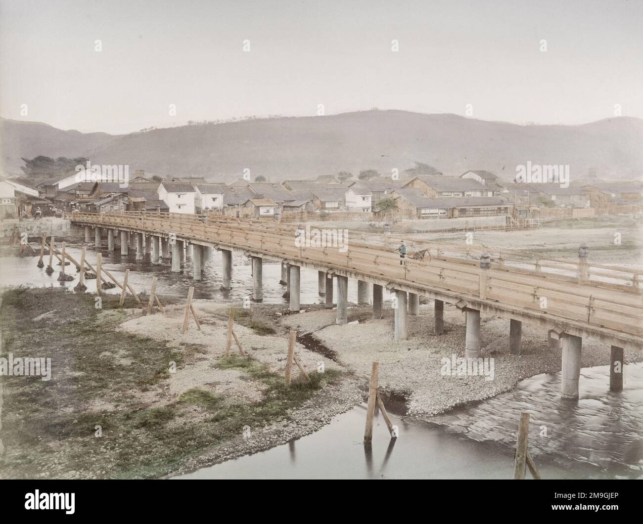 Vintage 19th century photo - Gojio bridge, Kyoto, Japan Stock Photo - Alamy