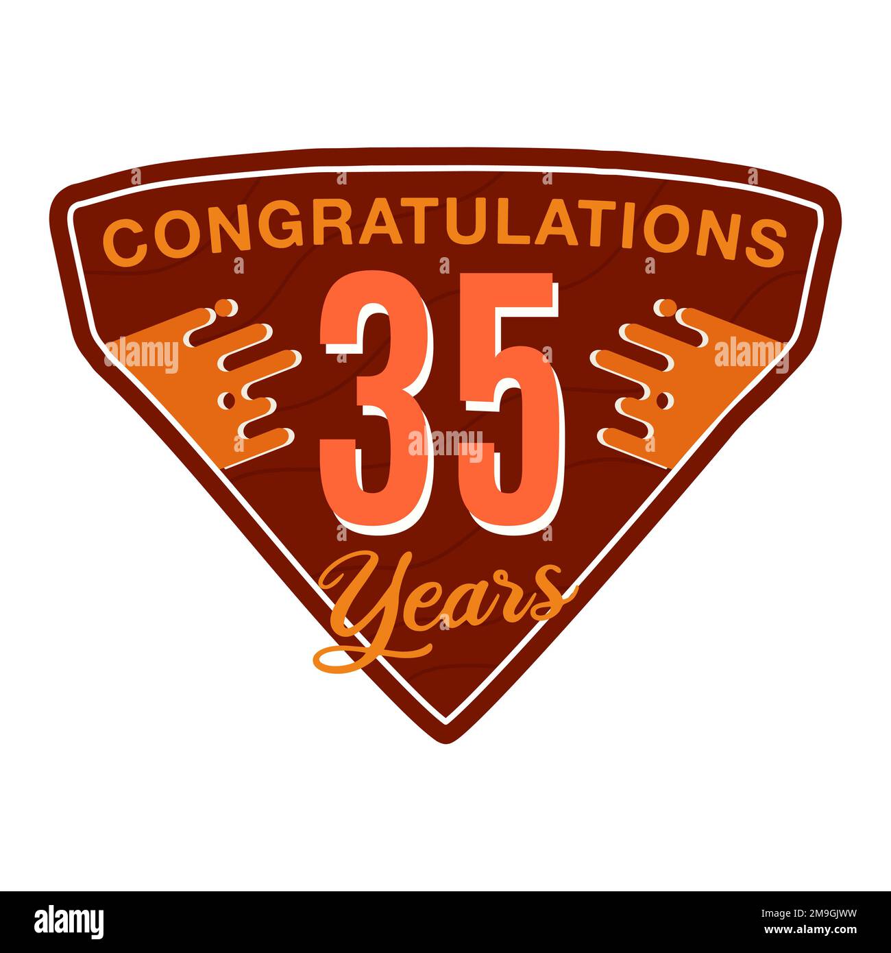 35 years congratulations Anniversary Logo Template. Wedding badge in ...