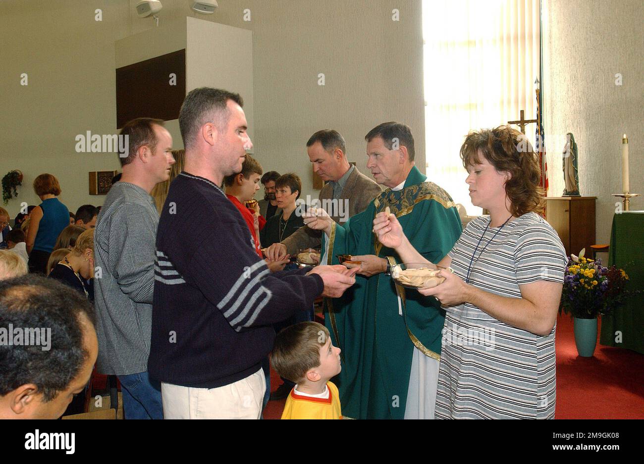 86th Airlift Wing Catholic Chaplain, Father Thomas Doyle, in vestments ...