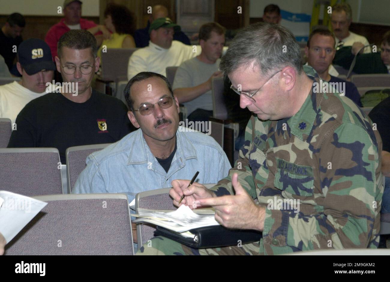 Lieutenant Colonel John McCoy, USAF, (right), of the 128th Air ...