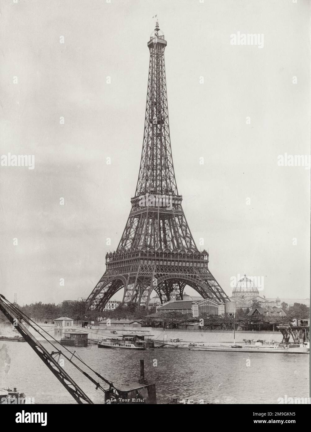 Vintage 19th c. photo - newly constructed Eiffel Tower, c.1890, Paris ...