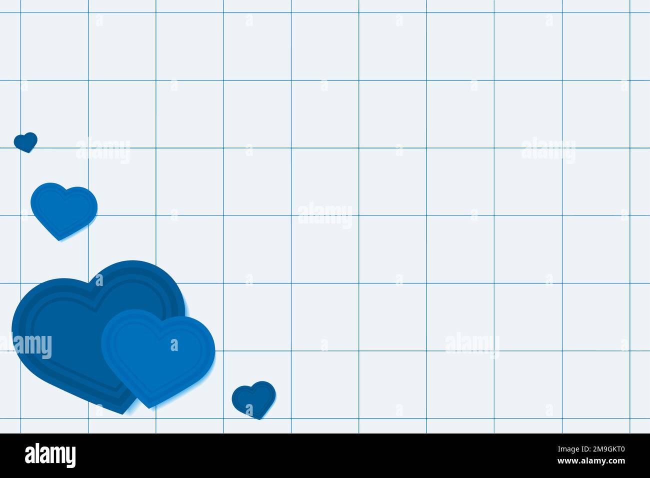 Vector heart corner border grid background Stock Vector Image & Art - Alamy