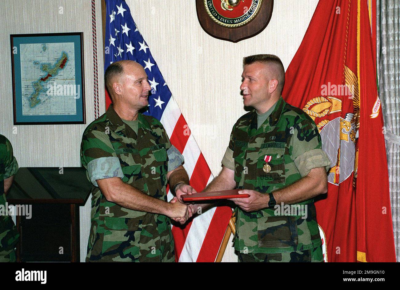 US Marine Corps Major General (MGEN), Carpenter receive the Meritorious ...