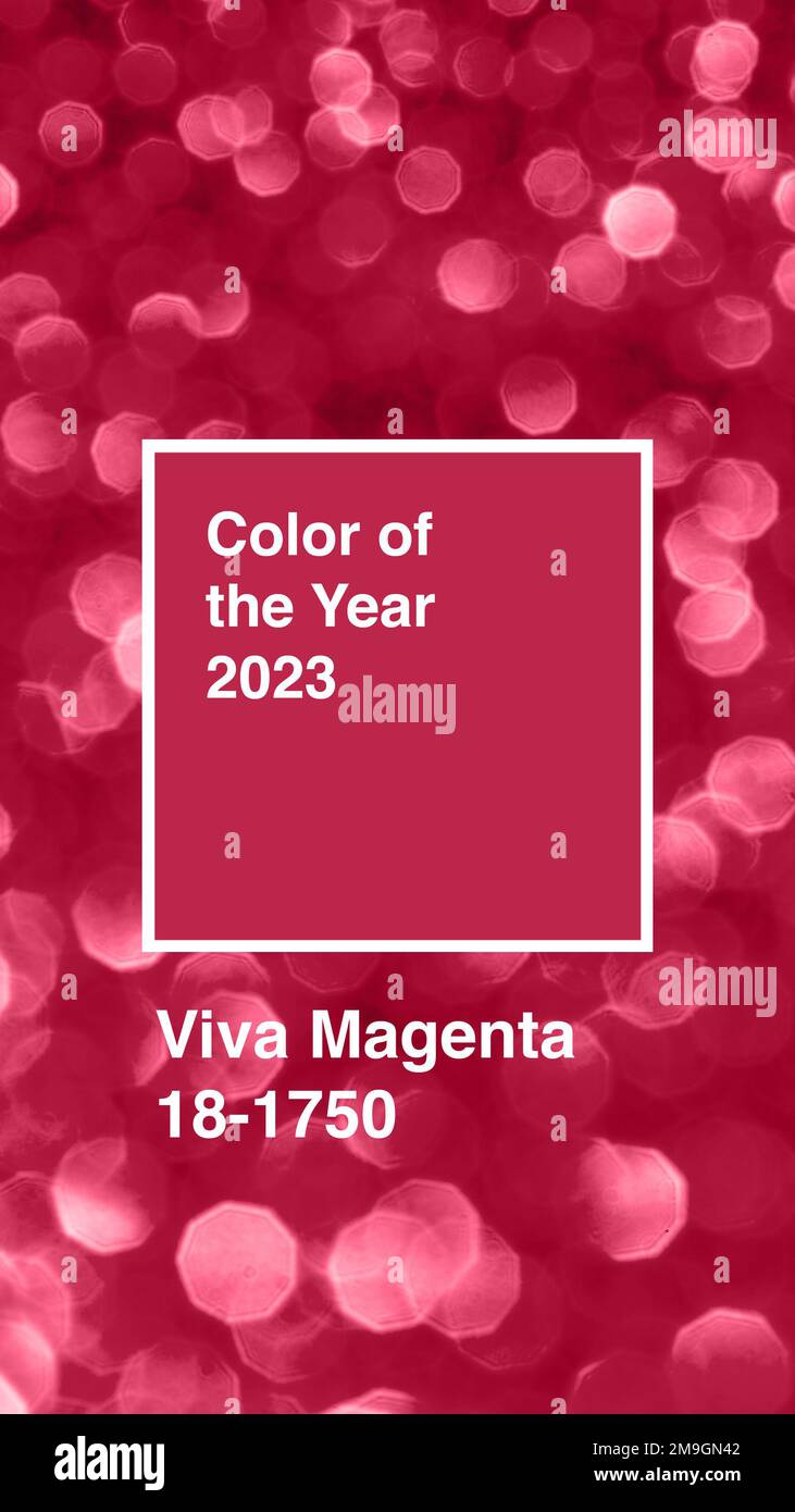 Viva Magenta background with blurry sparkles. Color of The Year 2023 ...