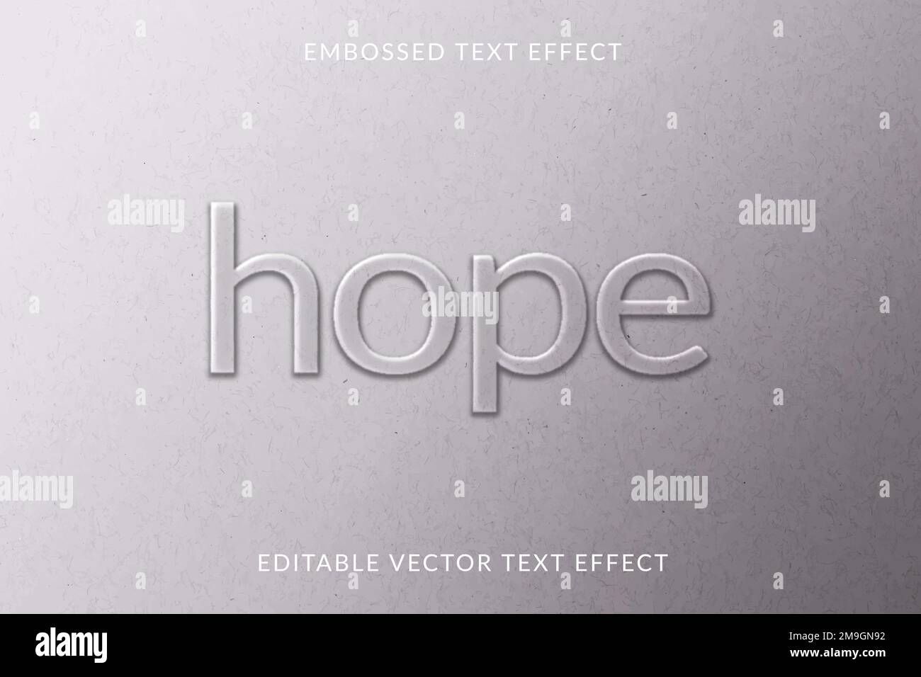 Embossed editable vector text effect template gray paper textured background Stock Vector Image ...