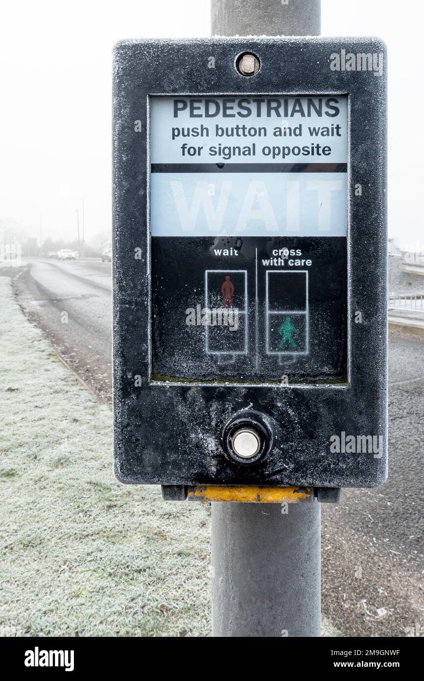 Frosted Puffin Crossing Stock Photo - Alamy