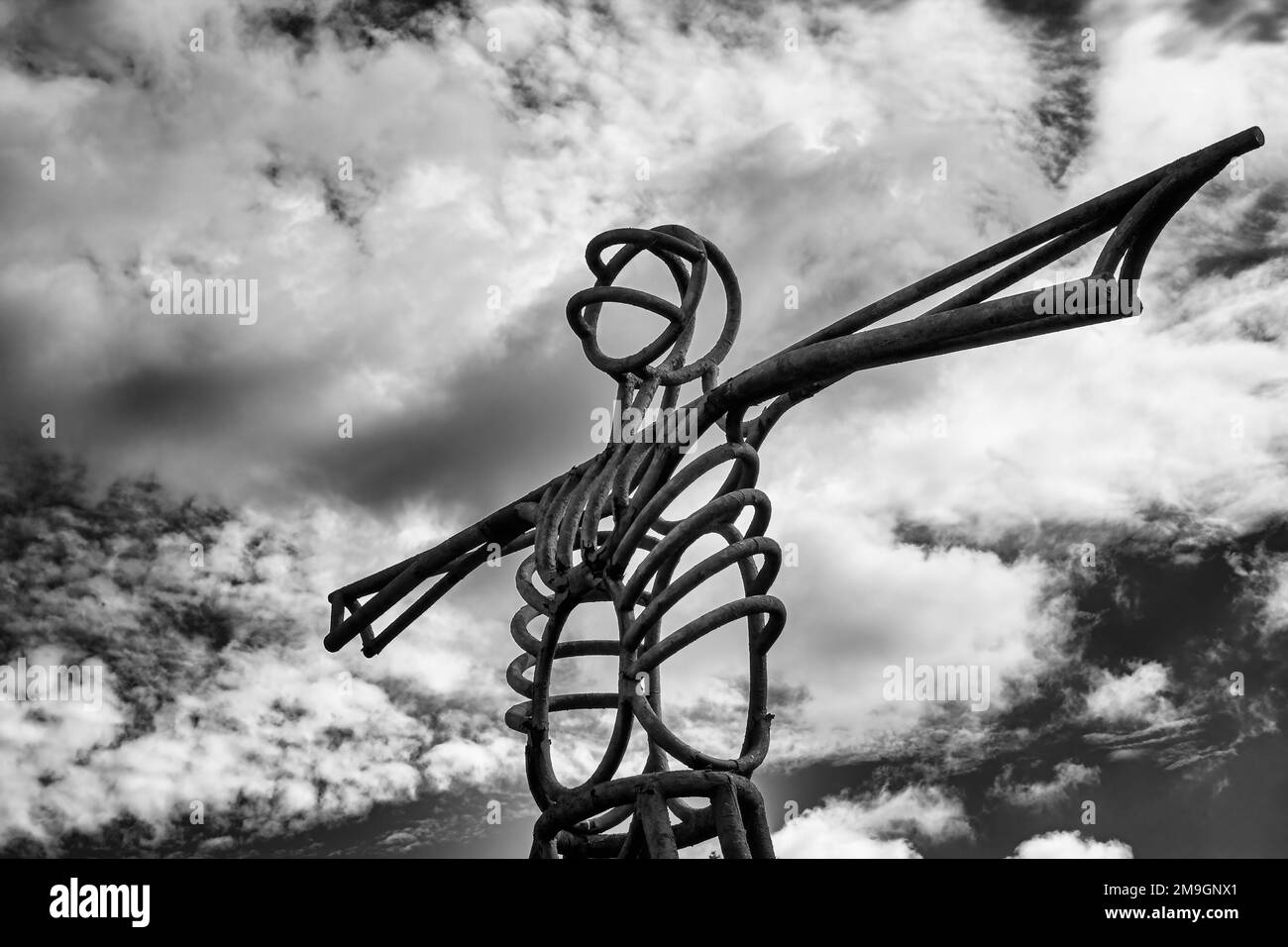 Green man roundabout Black and White Stock Photos & Images - Alamy