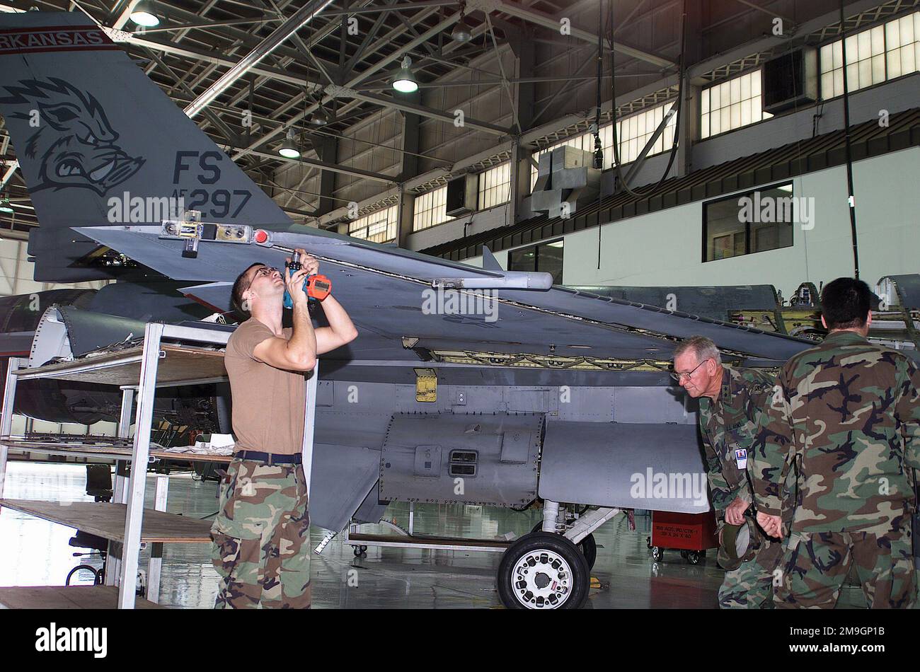 On his tour and briefing of an F-16C, Major General Donald C. Morrow ...