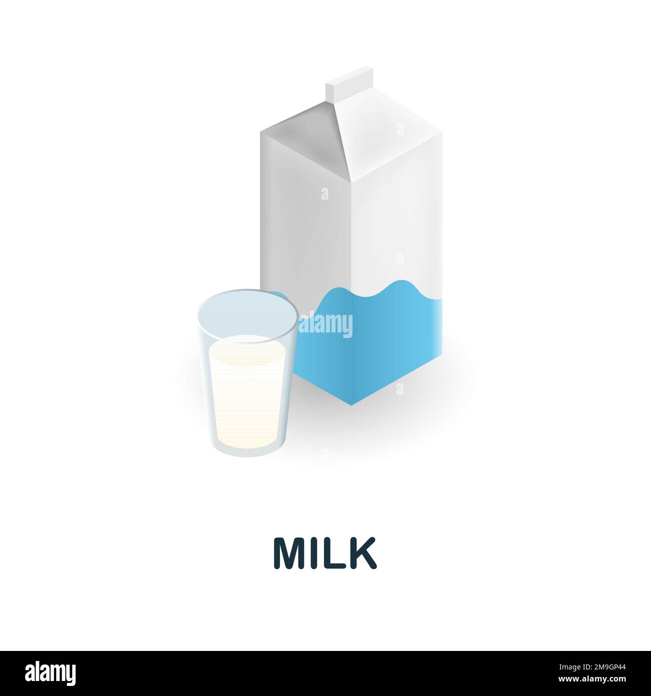 Milk icon. 3d illustration from food market collection. Creative Milk ...