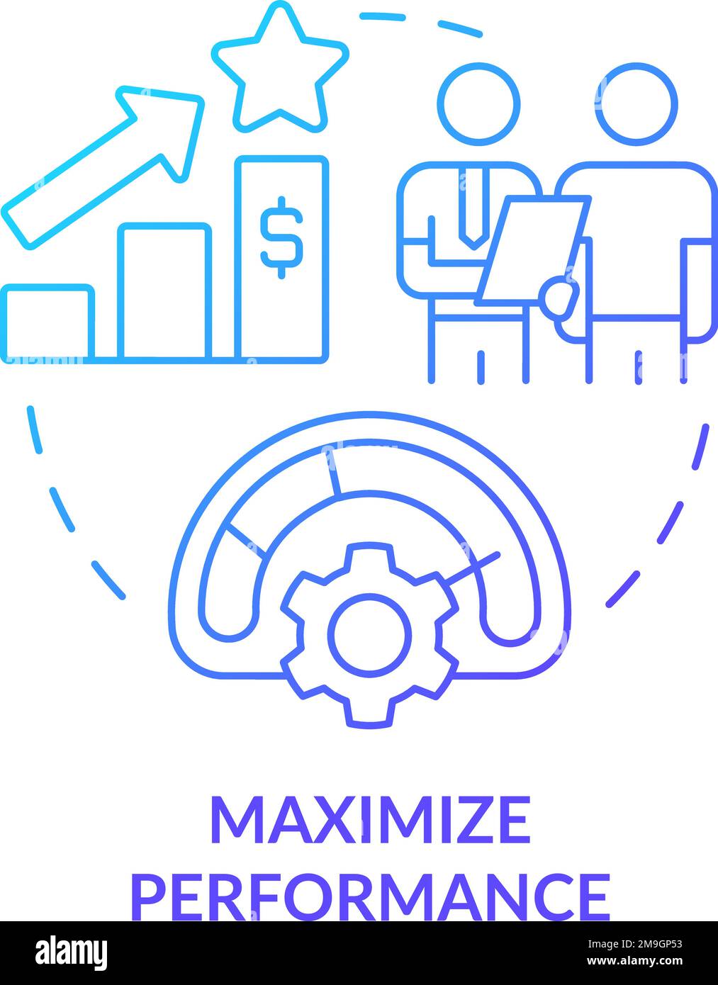 Maximize performance blue gradient concept icon Stock Vector Image ... Maximize performance blue gradient concept icon Stock Vector Image ...
