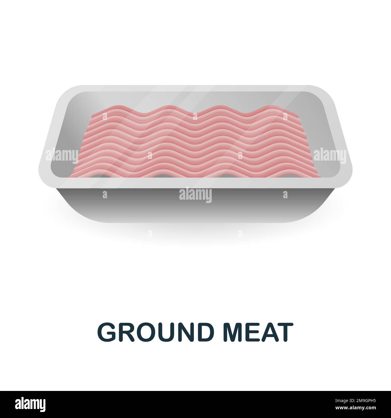 Ground Meat icon. 3d illustration from food market collection. Creative ...