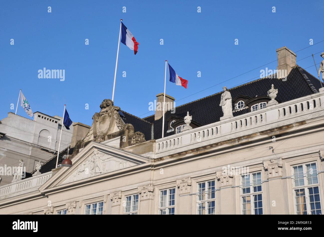 Copenhagen/Denmark/18 January 2023/ French embassy building on kongens ...