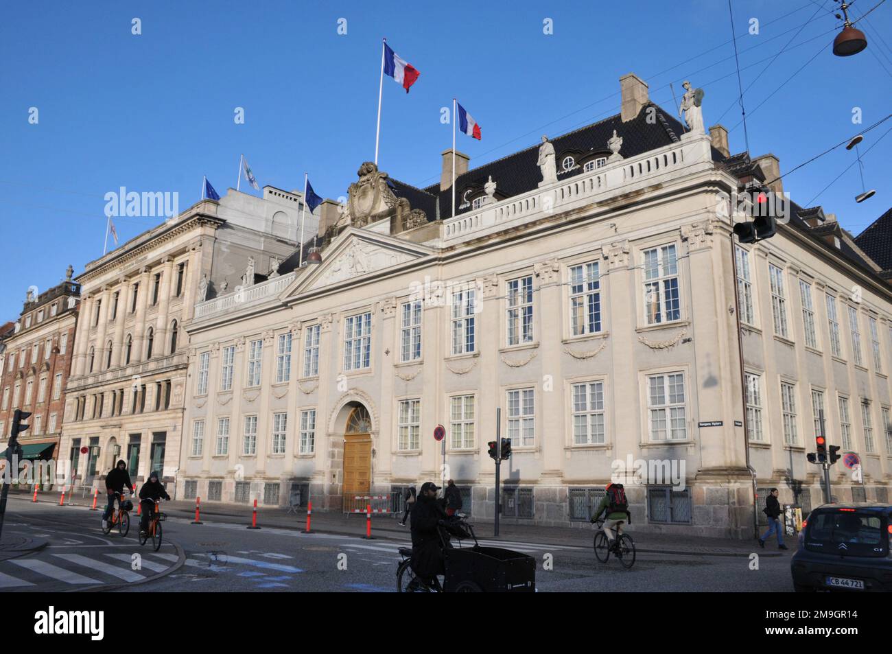 Copenhagen/Denmark/18 January 2023/ French embassy building on kongens ...