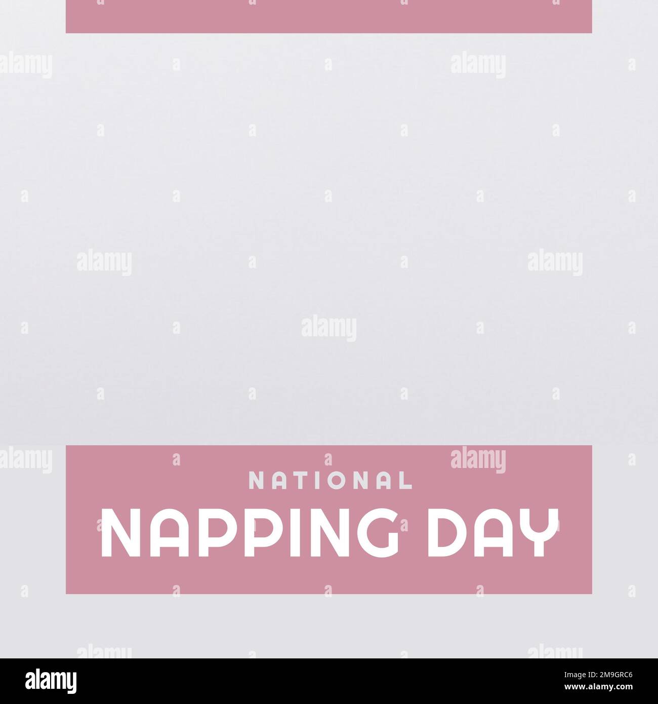Composition of national napping day text with copy space over grey ...