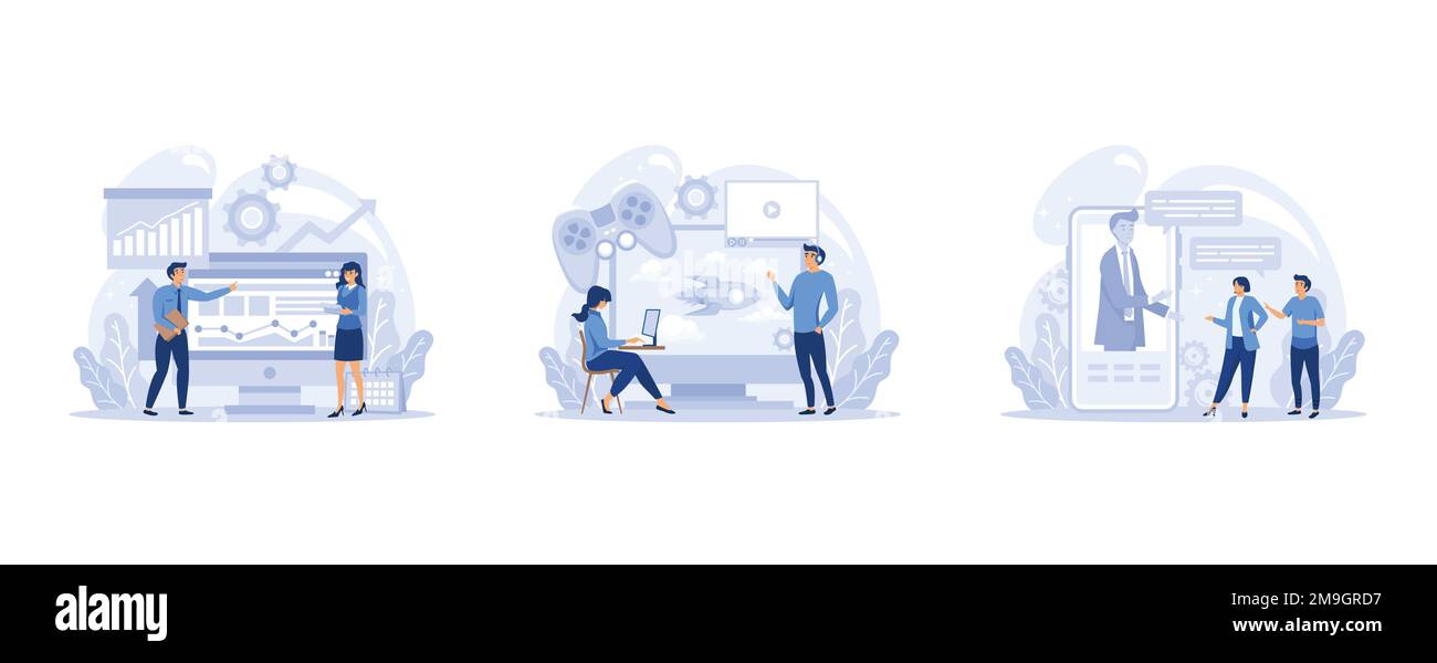 It Profession Set Programmer Write Software And Create Code For Computer Coding Script For