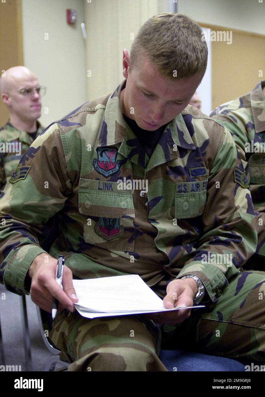 SENIOR AIRMAN (SRA) Link, 183rd Fighter Wing, looks over some final out ...