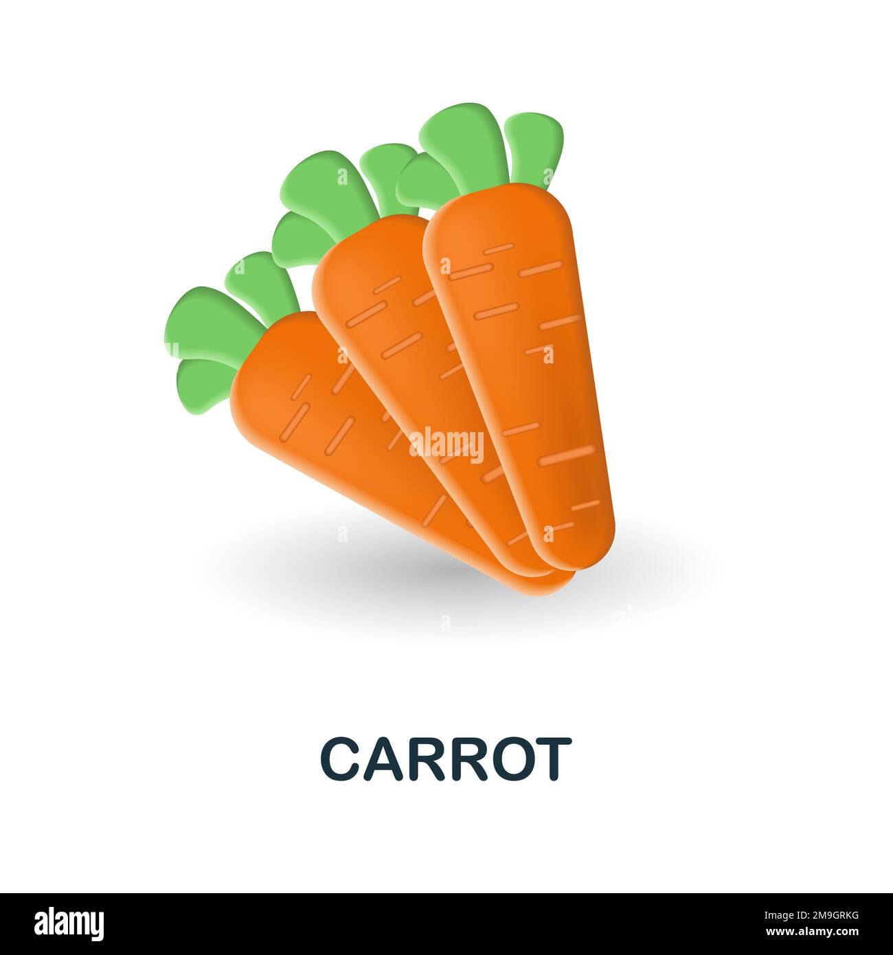 Carrot icon. 3d illustration from food market collection. Creative ...
