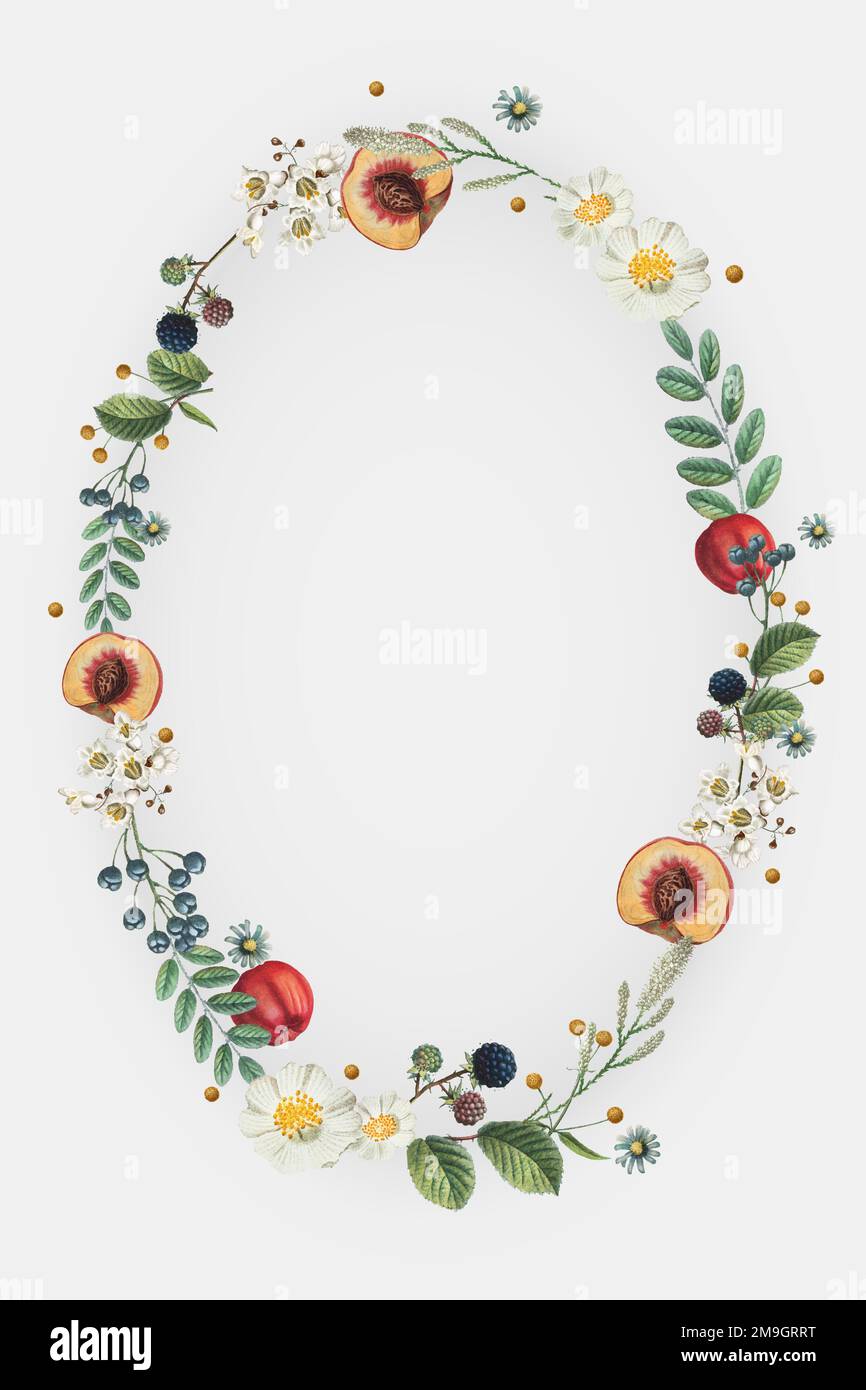 Floral wreath vector hi-res stock photography and images - Alamy