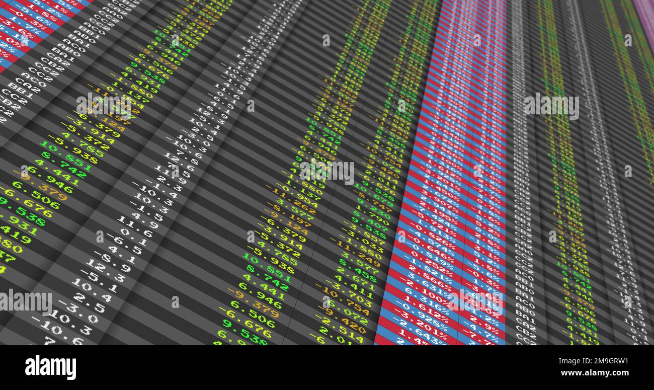 Image of stock market numbers changing on grey background Stock Photo ...