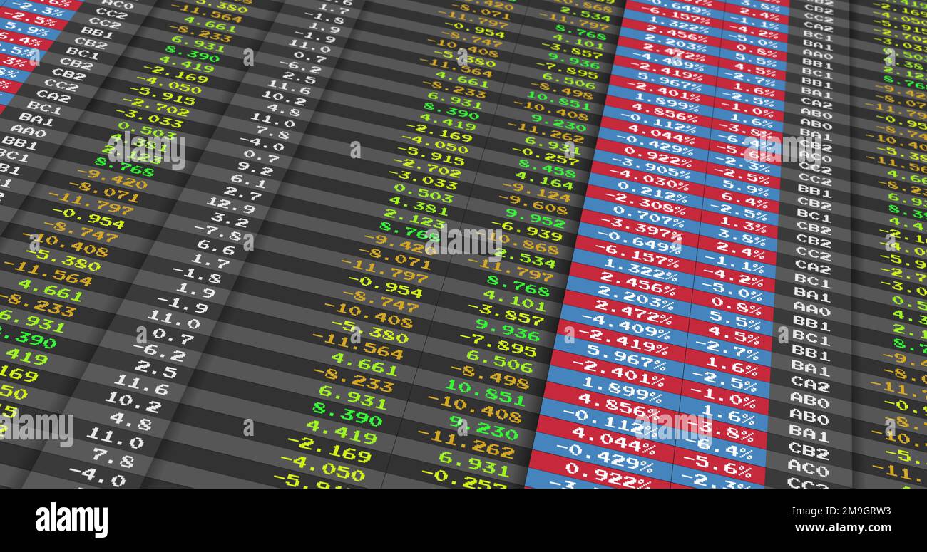 Image of stock market numbers changing on grey background Stock Photo ...
