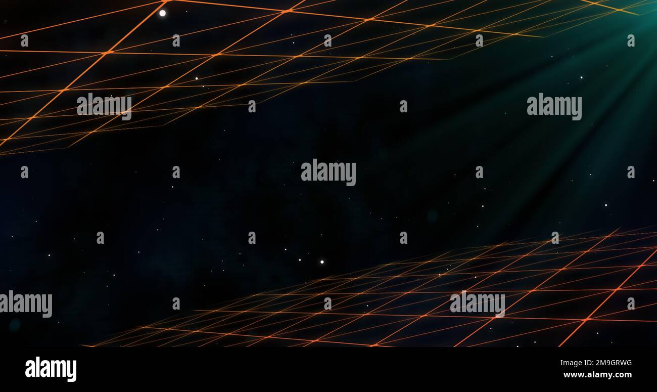 Image of hello text in yellow glowing stock interface over with masks ...