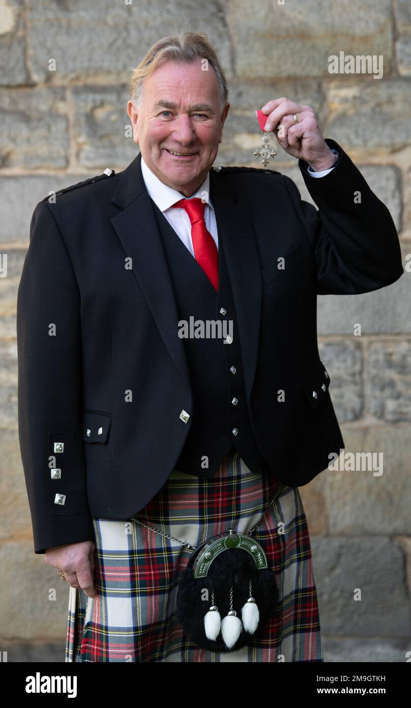 Alan Rough after being made Order of the British Empire during an ...