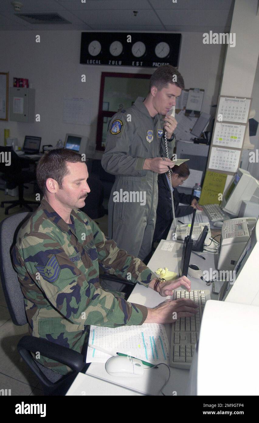 Technical Sergeant Paul Veresko, US Air Force (USAF), (left), 439th ...